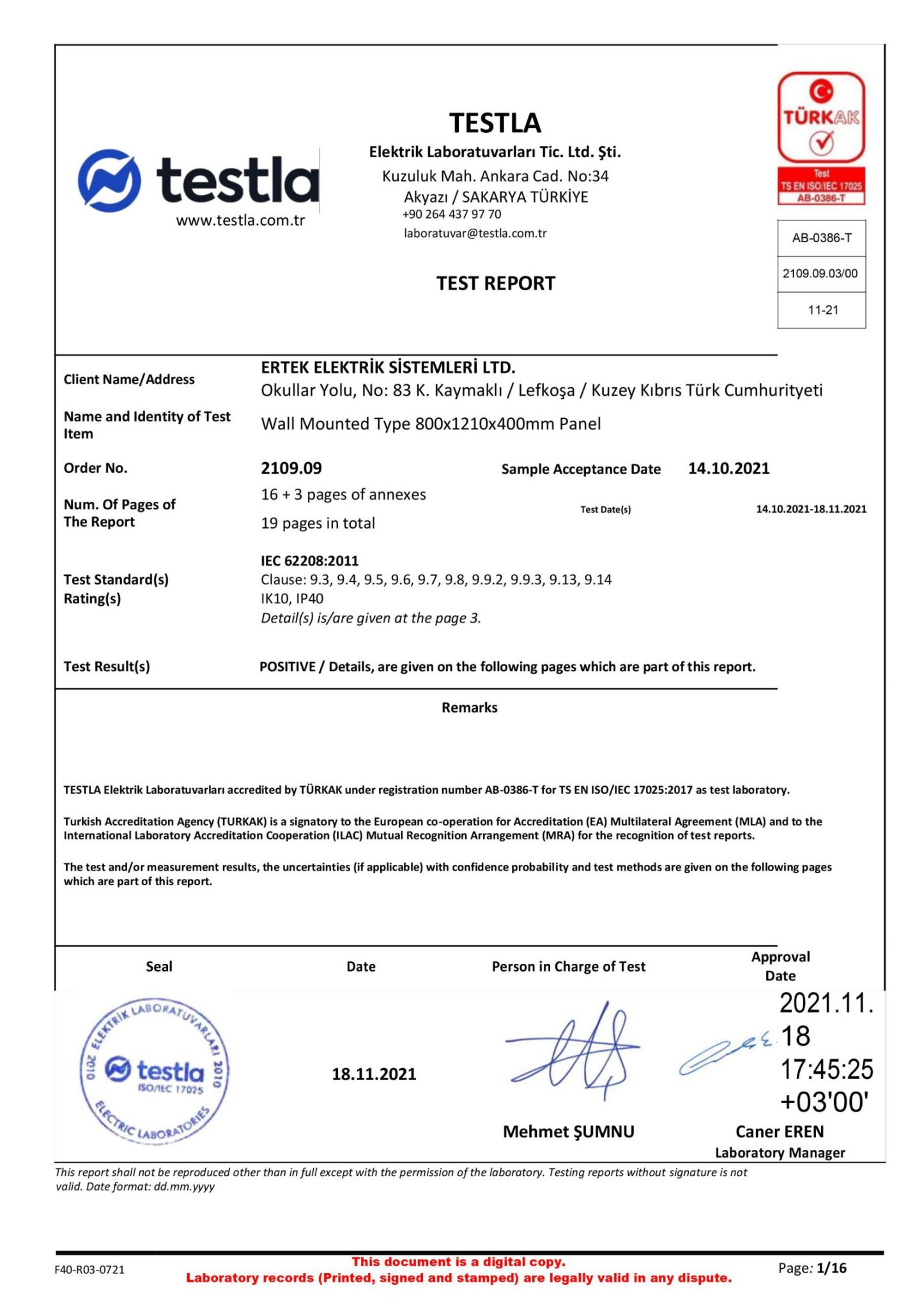 Our Certificates – Er-Tek